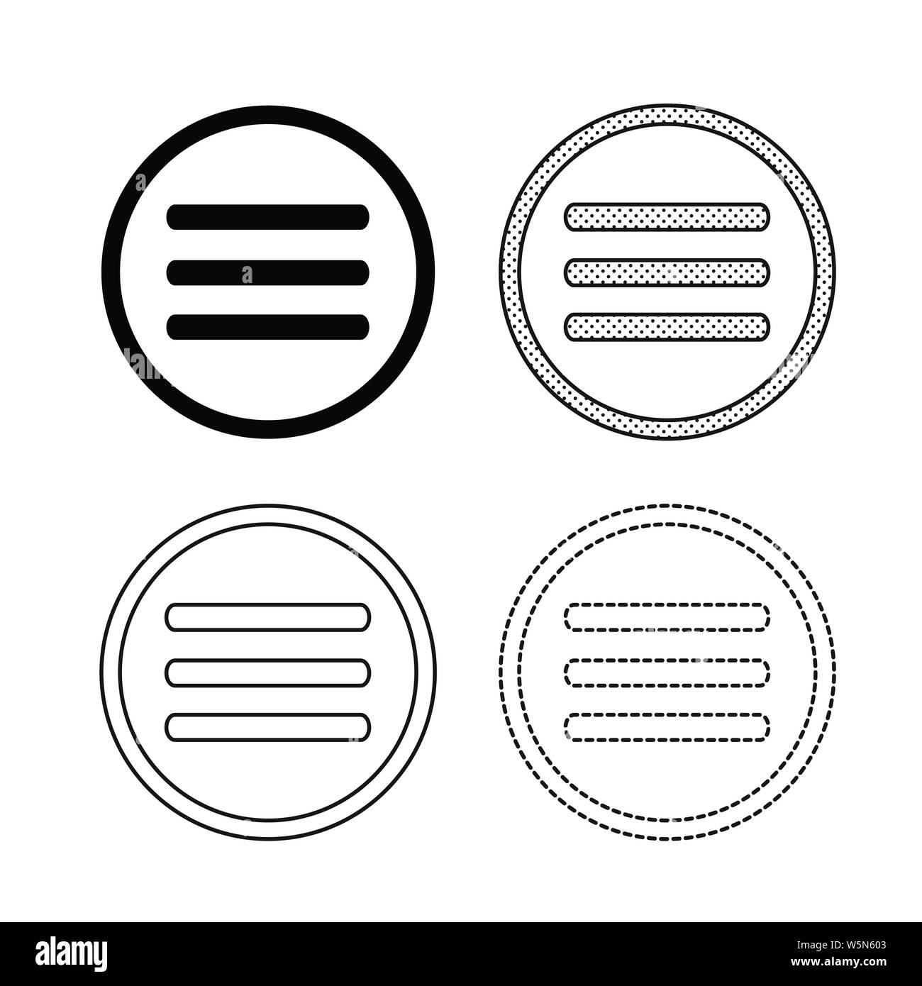 Menu icons vector Stock Vector Image & Art - Alamy