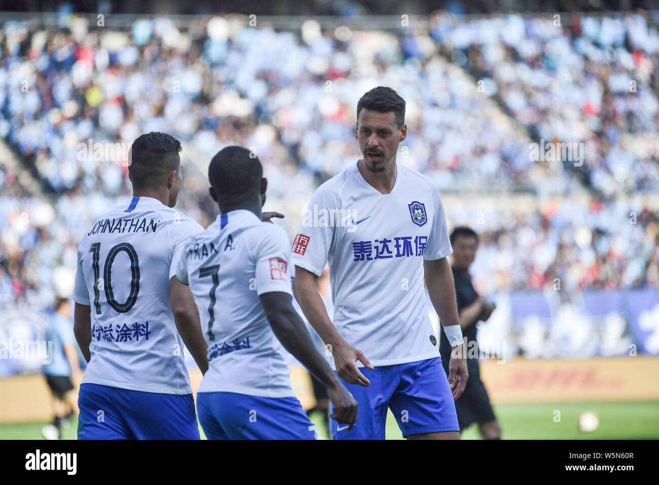 (From left) Brazilian football player Johnathan Aparecido da Silva ...