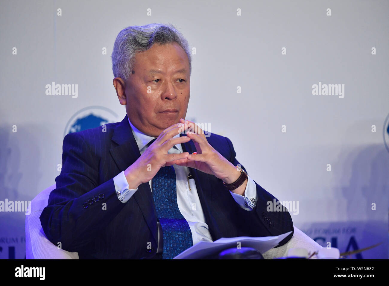 Jin Liqun, President of Asian Infrastructure Investment Bank (AIIB), attends the "Belt & Road ...