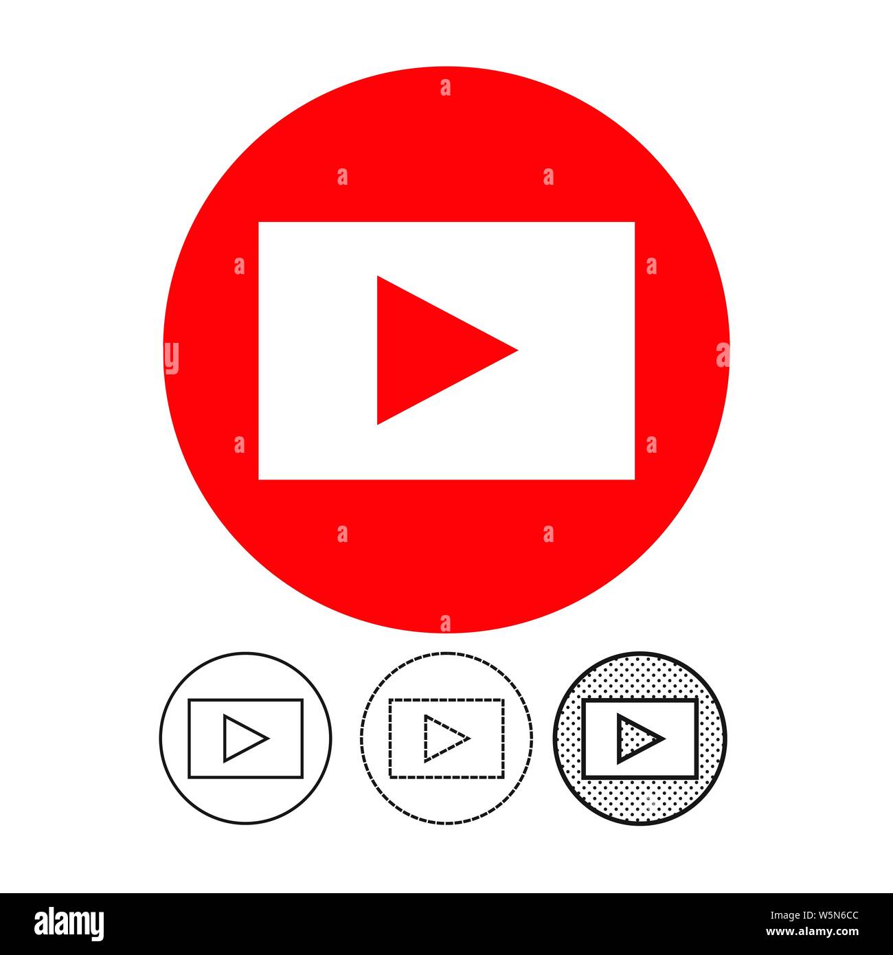 button video player icon Stock Vector Image & Art - Alamy