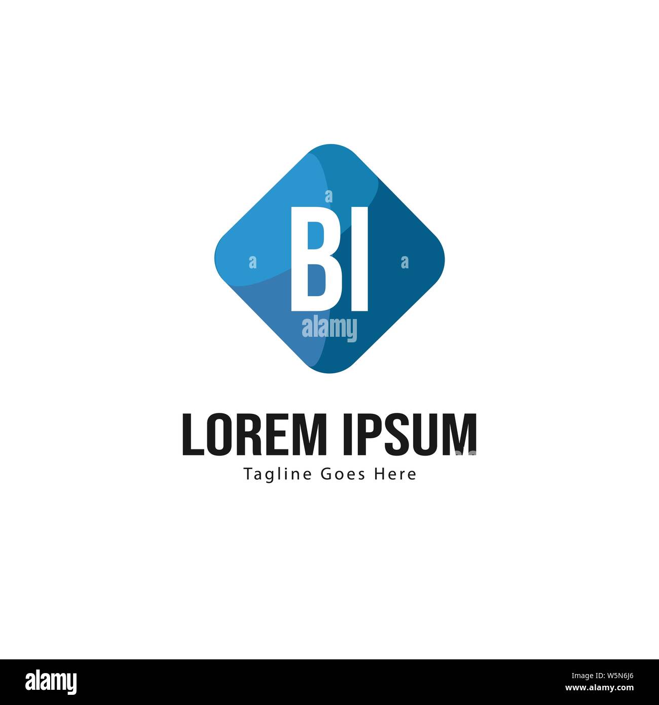 BI Letter Logo Design. Creative Modern BI Letters Icon Illustration ...