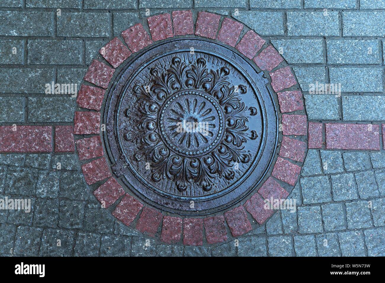 Manhole cover of the city of lviv hi-res stock photography and images ...
