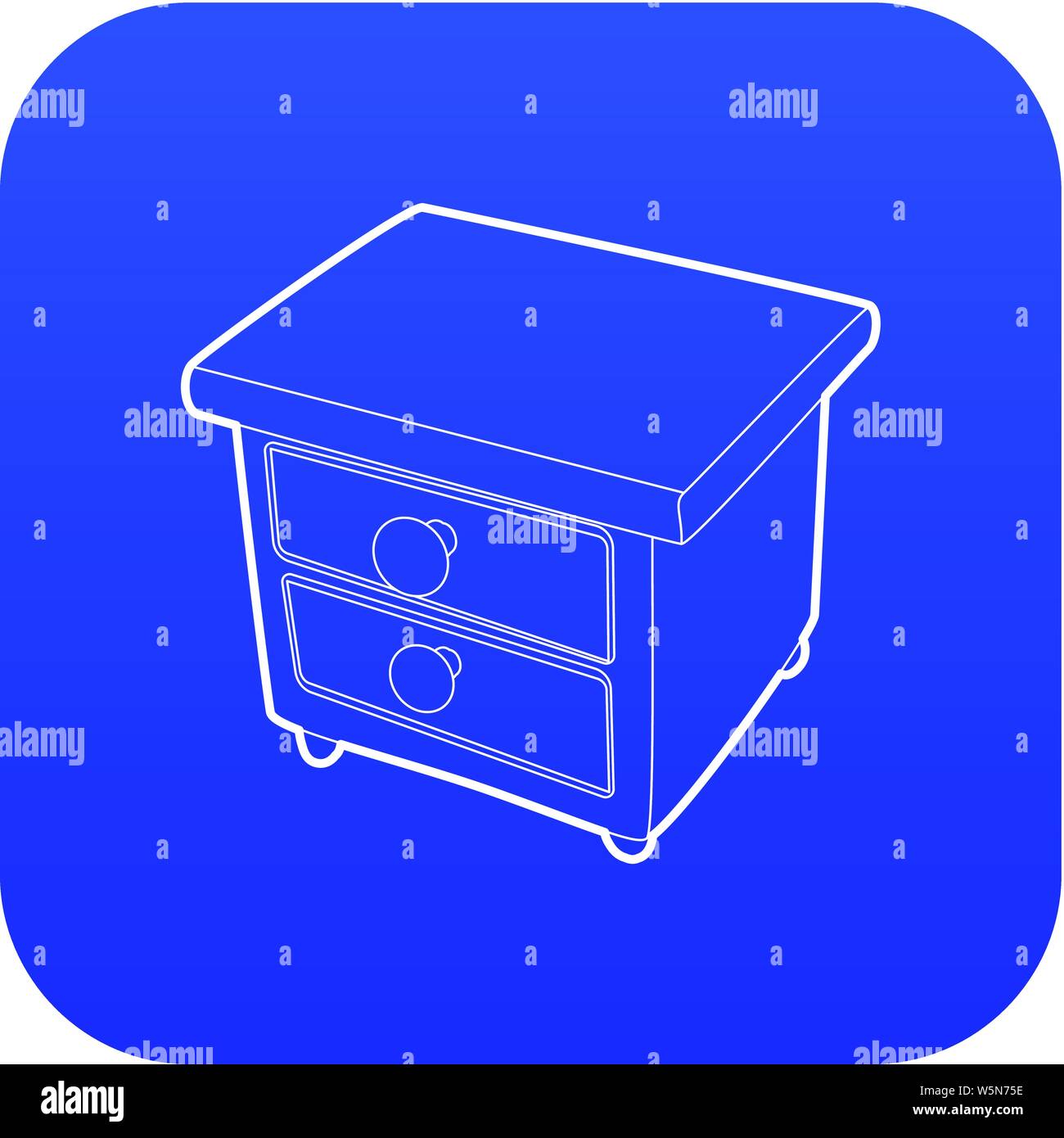 Nightstand icon blue vector Stock Vector Image & Art - Alamy