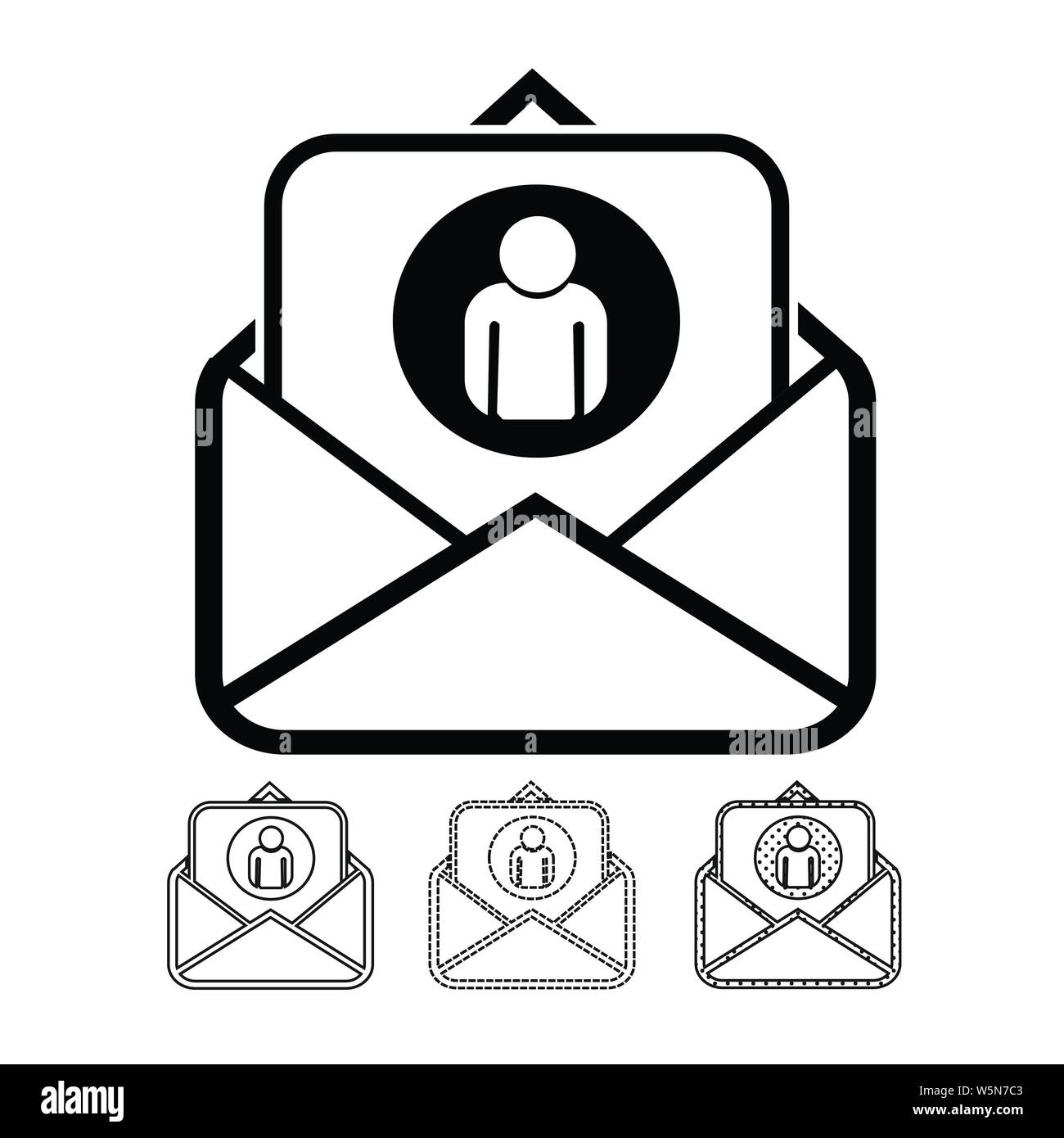 email and mail icon vector Stock Vector Image & Art - Alamy