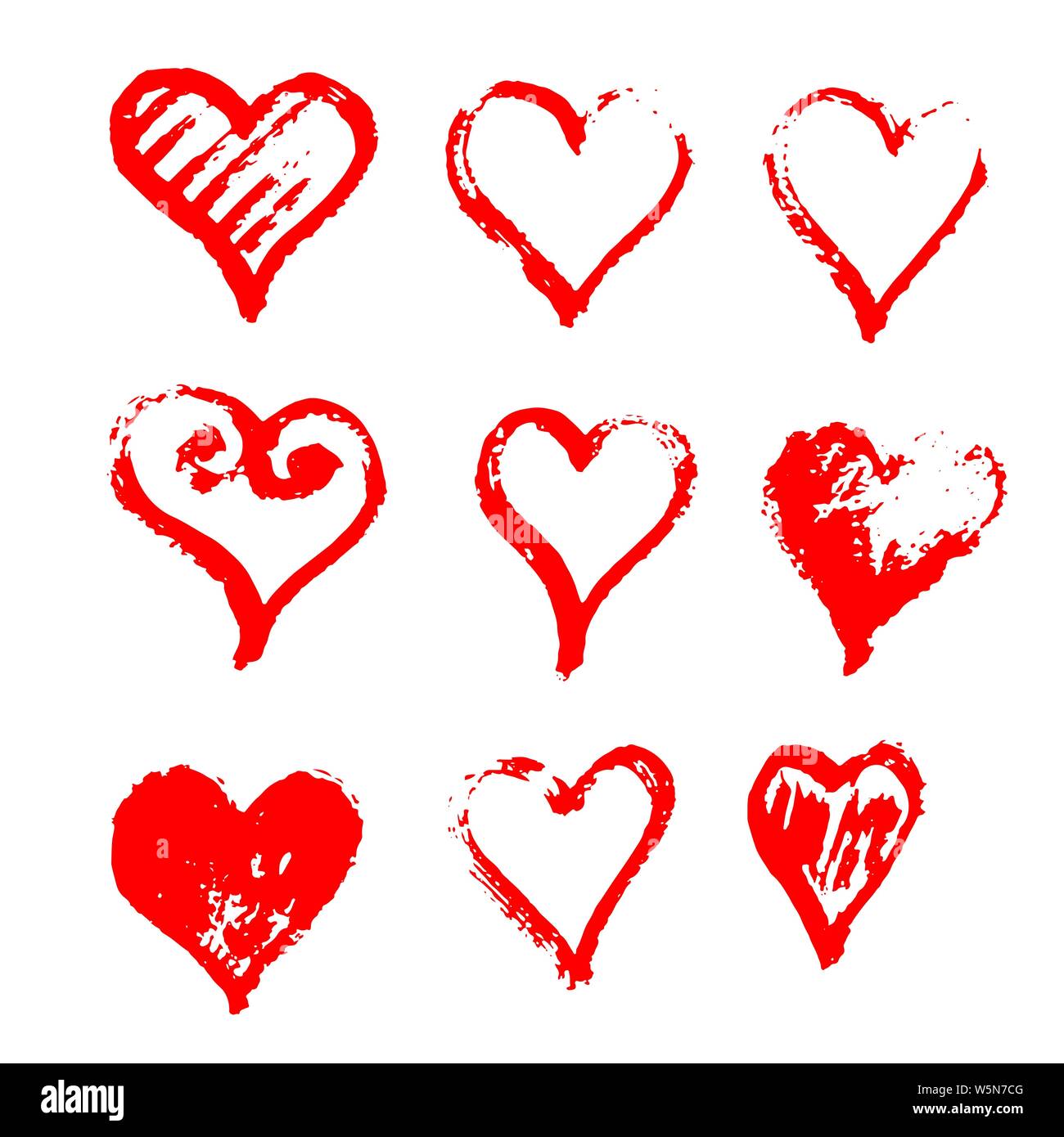 Hand drawn heart icon design Stock Vector Image & Art - Alamy