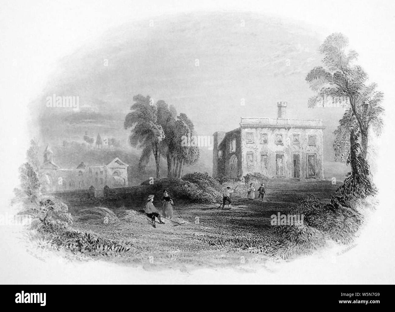 Dangan Castle, Co Meath, Ireland, 1840 Stock Photo - Alamy