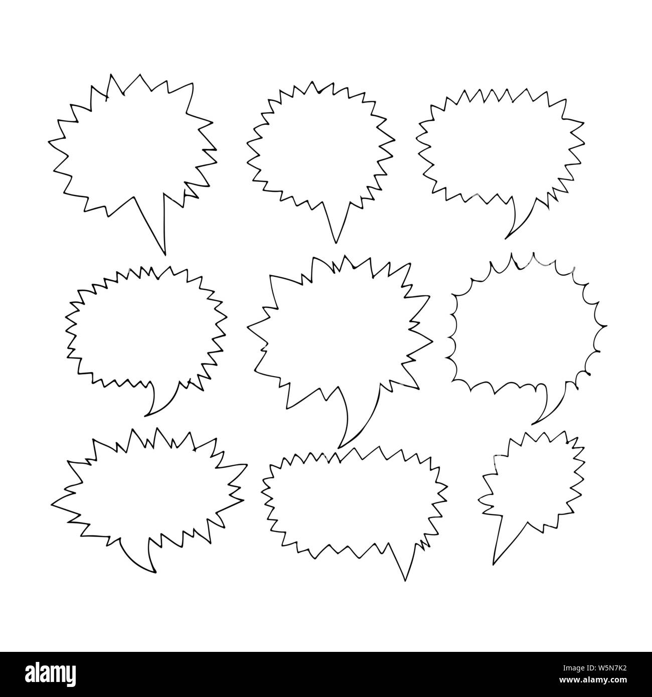 Speech Bubble icon hand drawn Stock Vector Image & Art - Alamy