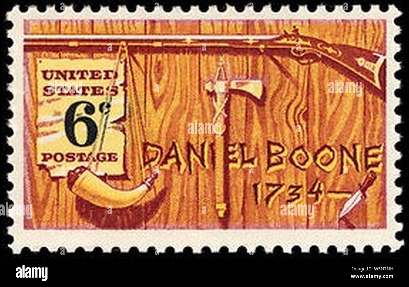 Daniel Boone 1968 U.S. stamp.1 Stock Photo - Alamy