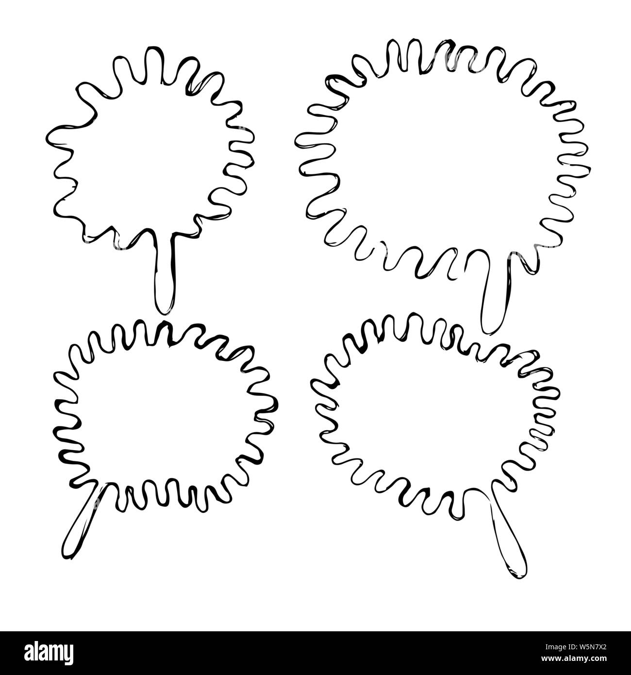 Speech Bubble icon hand drawn Stock Vector Image & Art - Alamy