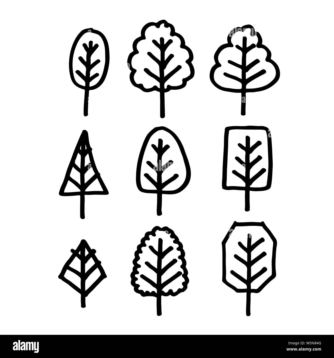 Hand drawn tree icon Stock Vector Image & Art - Alamy