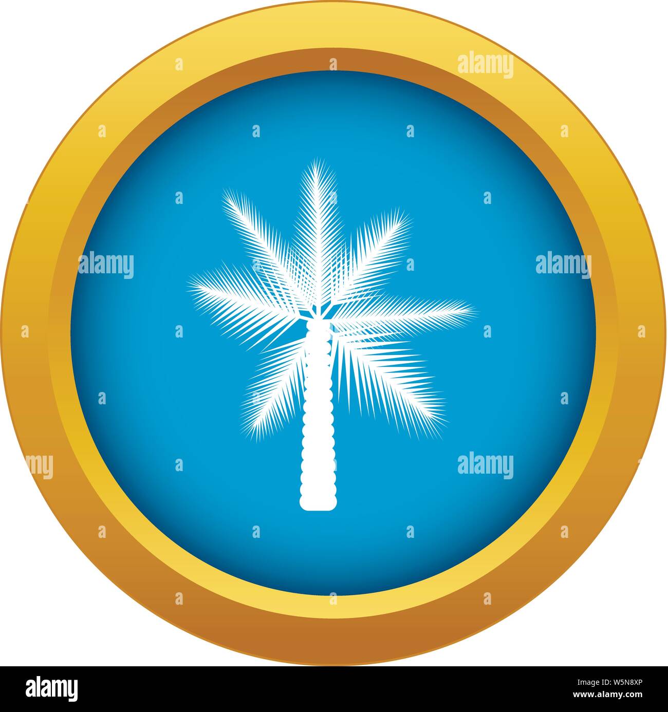 Big palm tree icon blue vector isolated Stock Vector Image & Art - Alamy