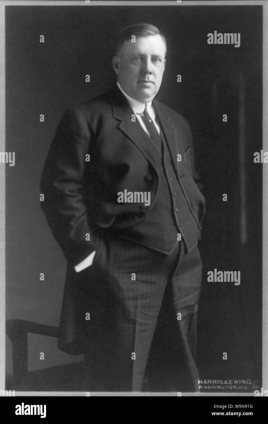 Daniel J. Riordan, 1870-1923, three-quarter length portrait, facing ...