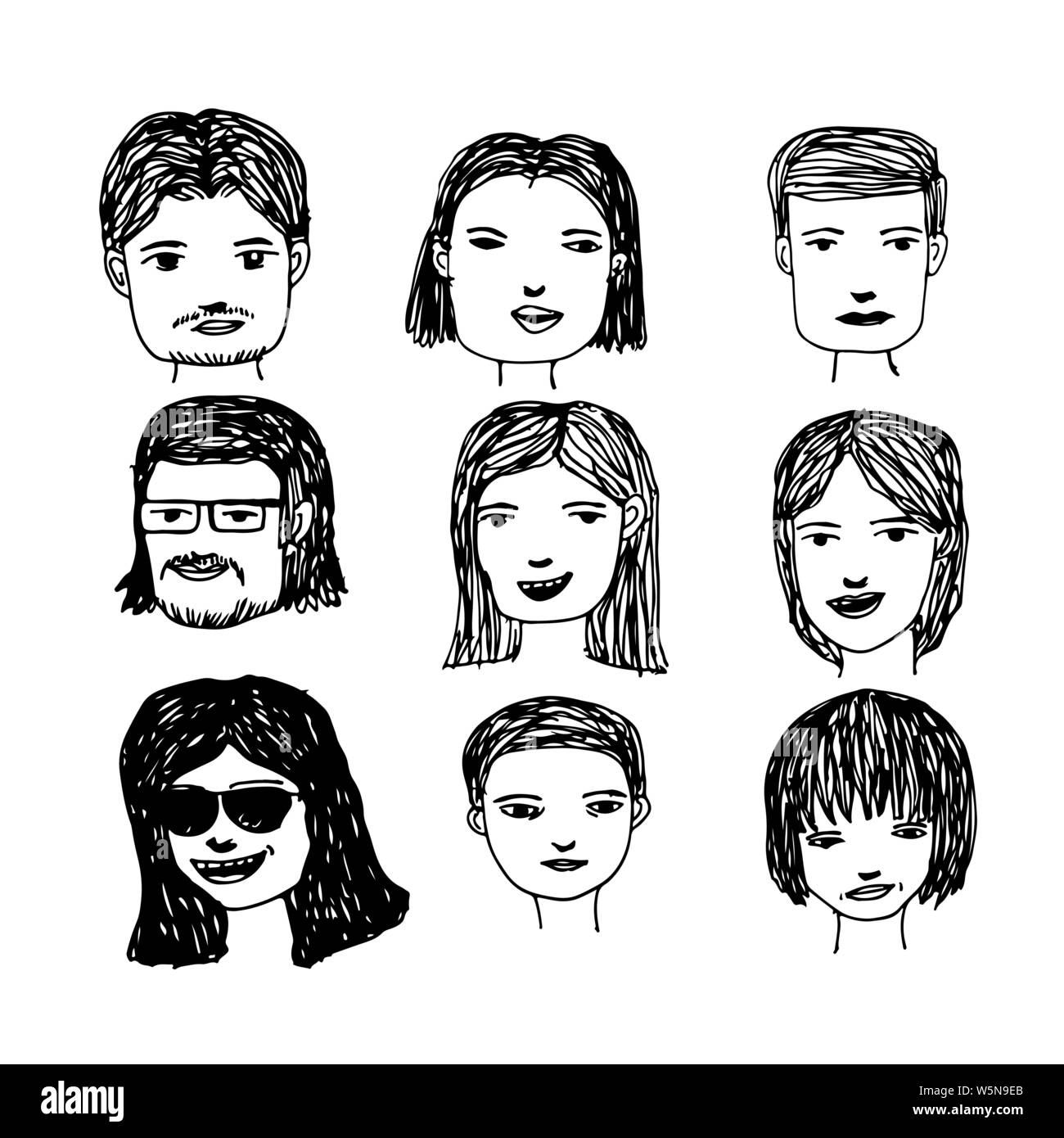 People face cartoon icon Stock Vector Image & Art - Alamy