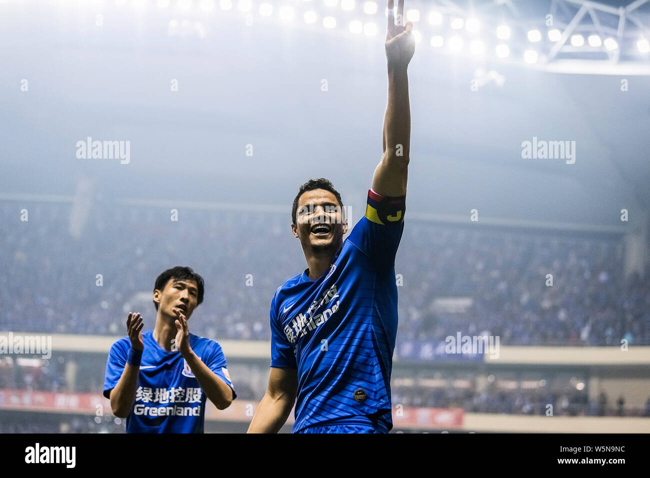 Colombian football player Giovanni Moreno of Shanghai Greenland Shenhua ...