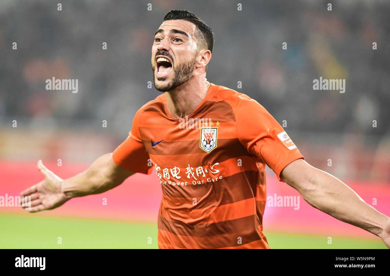Italian football player Graziano Pelle of Shandong Luneng Taishan F.C ...