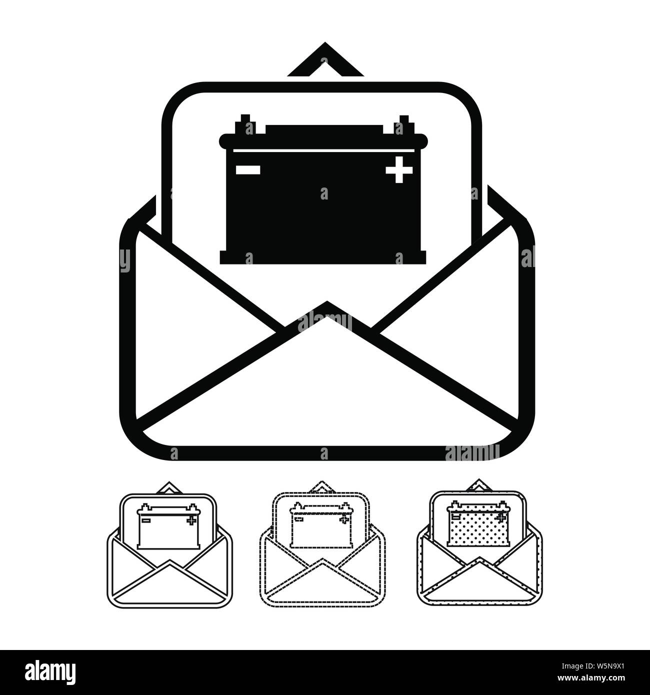 email and mail icon vector Stock Vector Image & Art - Alamy