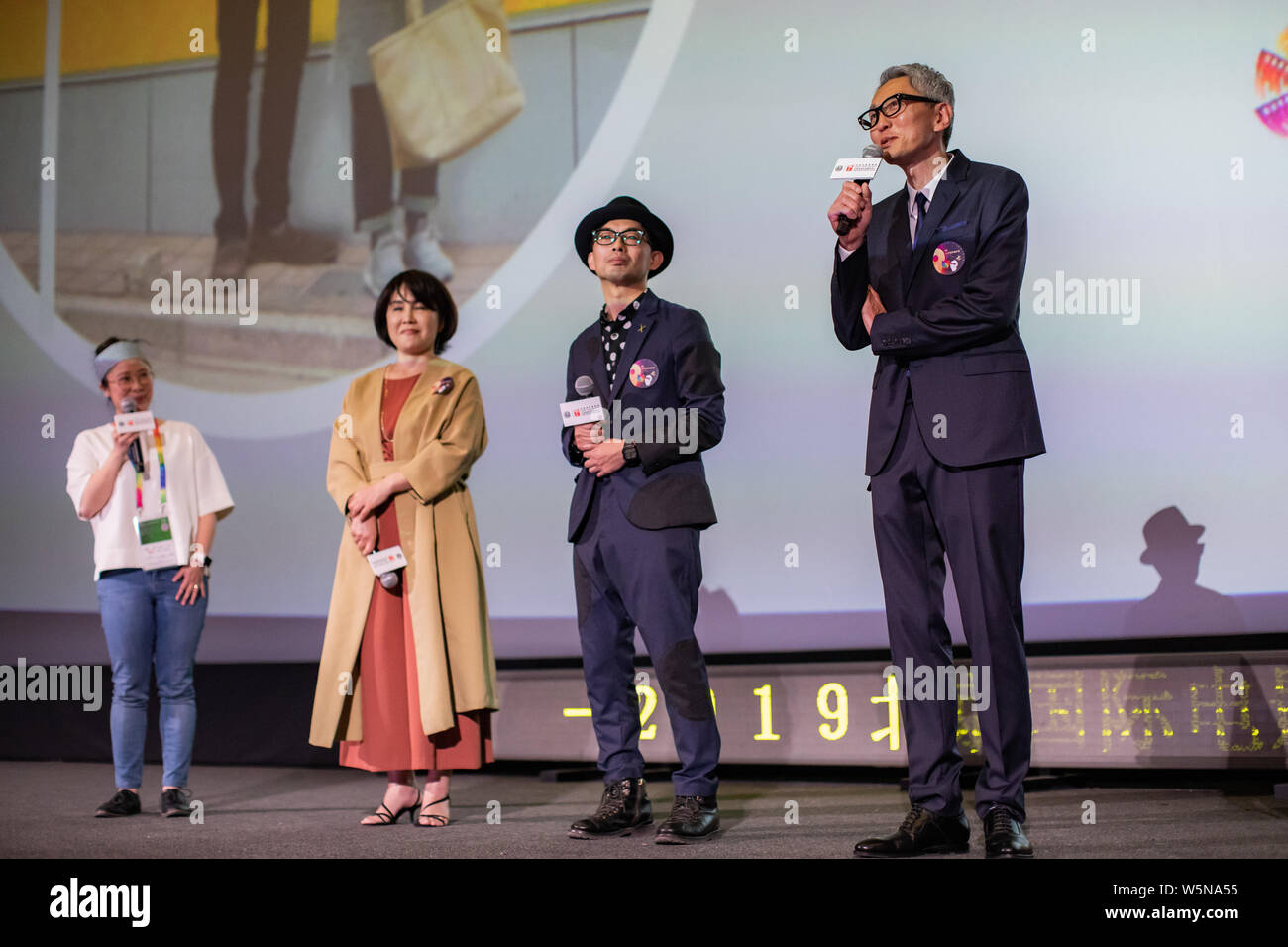 (From right) Japanese actor Yutaka Matsushige, director Toru Hosokawa ...