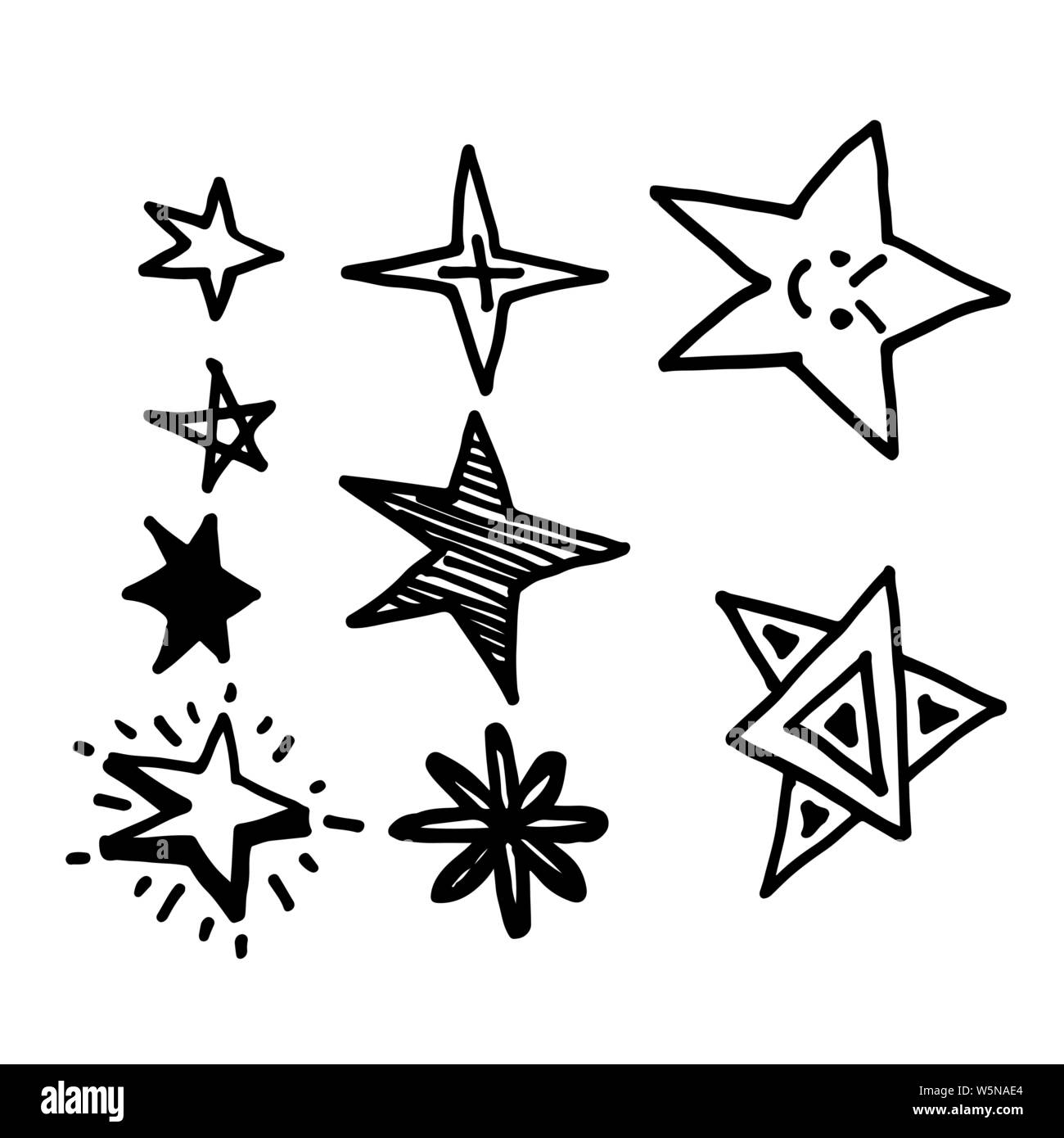 Hand drawn Star icon Doodle Stock Vector Image & Art - Alamy