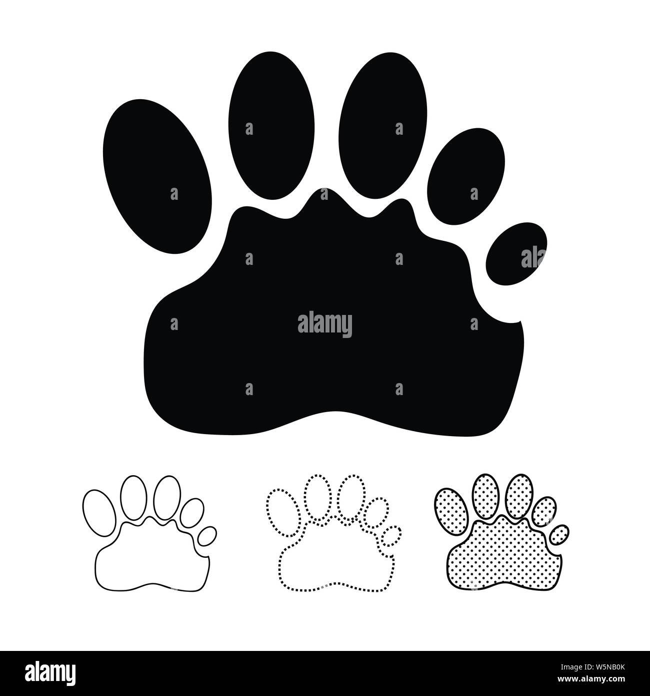 Animal footprint Icon Vector Stock Vector Image & Art - Alamy