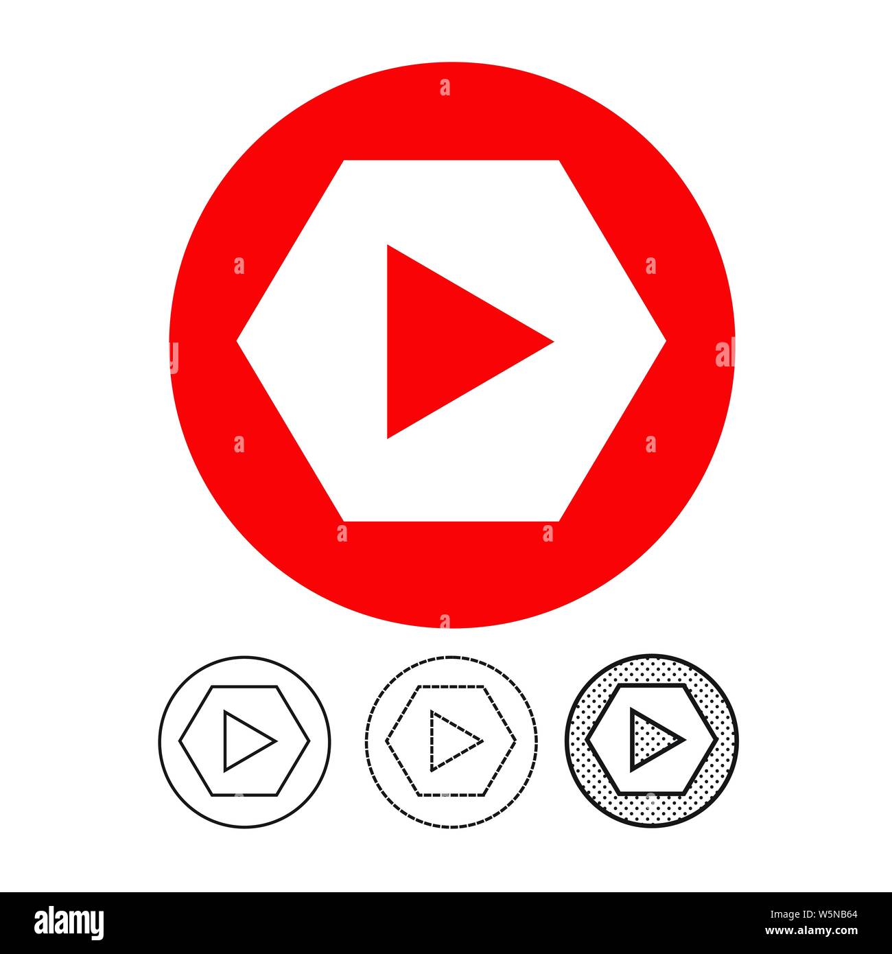 button video player icon Stock Vector Image & Art - Alamy