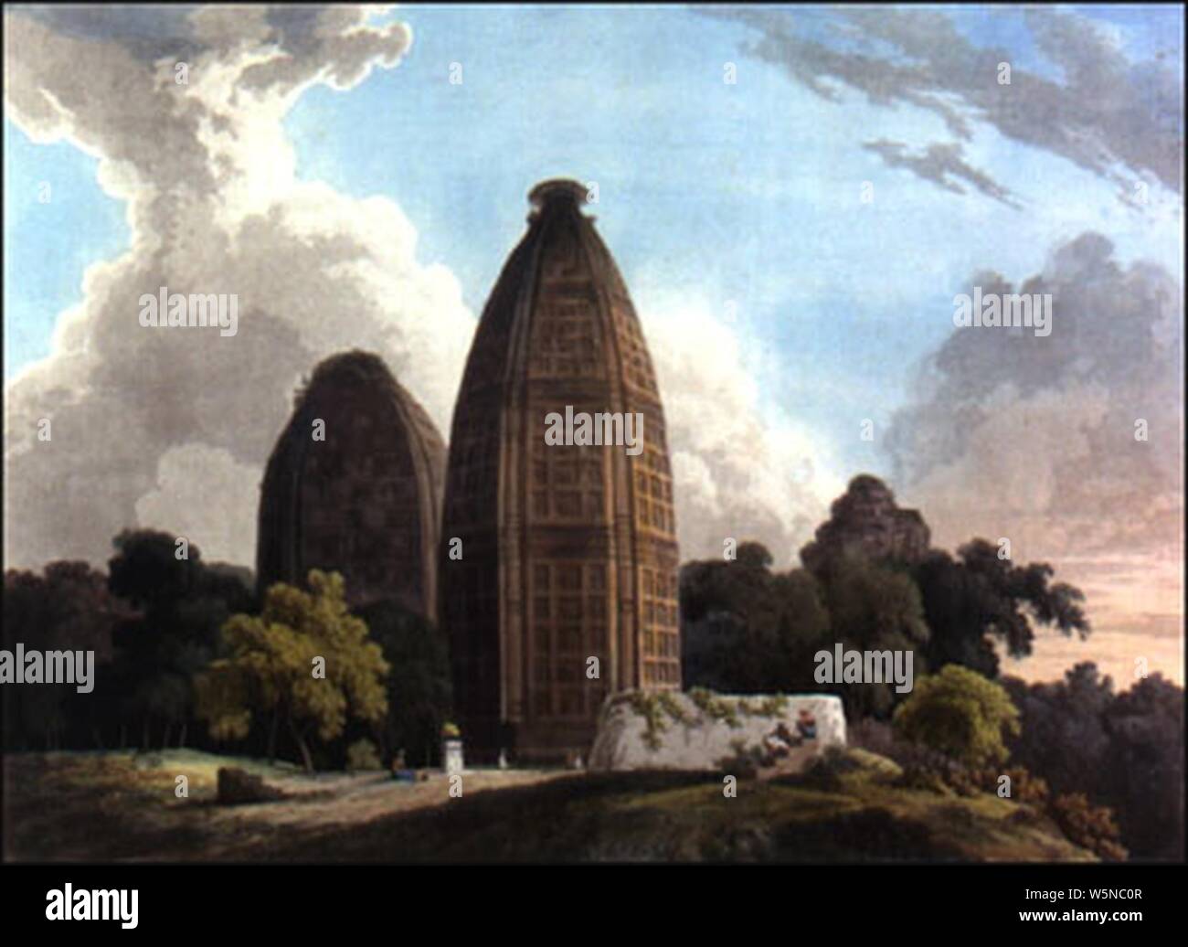 Daniell Hindu temples Stock Photo - Alamy