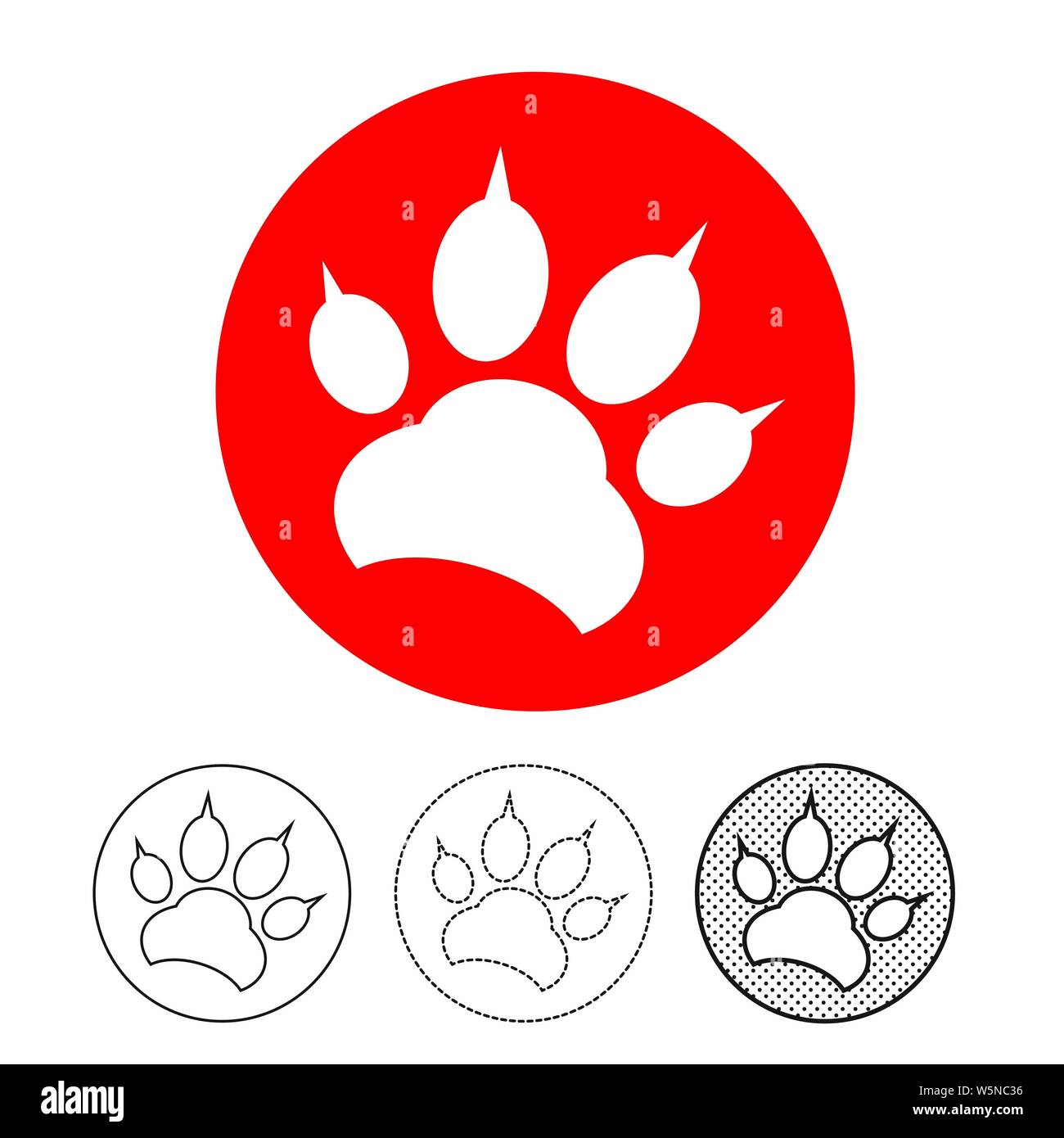 Animal footprint Icon Vector Stock Vector Image & Art - Alamy