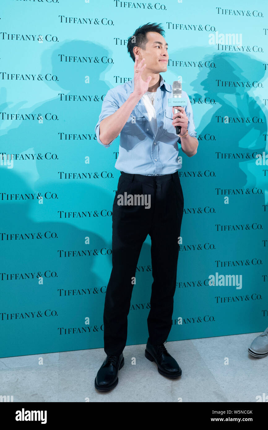 Taiwanese actor Tony Yang attends a Tiffany brand event in Zhengzhou ...