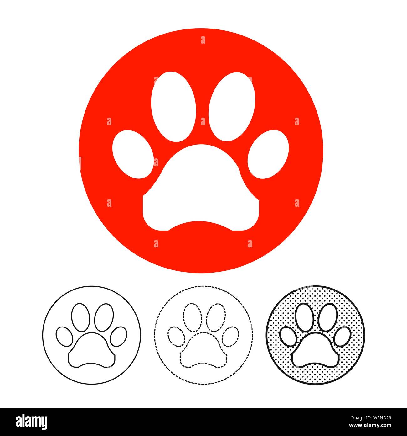 Animal footprint Icon Vector Stock Vector Image & Art - Alamy