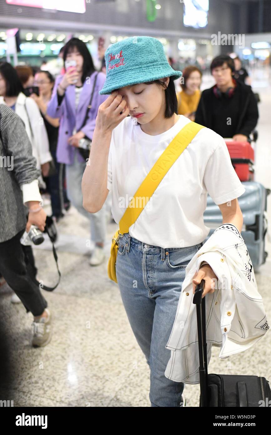Chinese singer and actress Victoria Song or Song Qian arrives at an ...