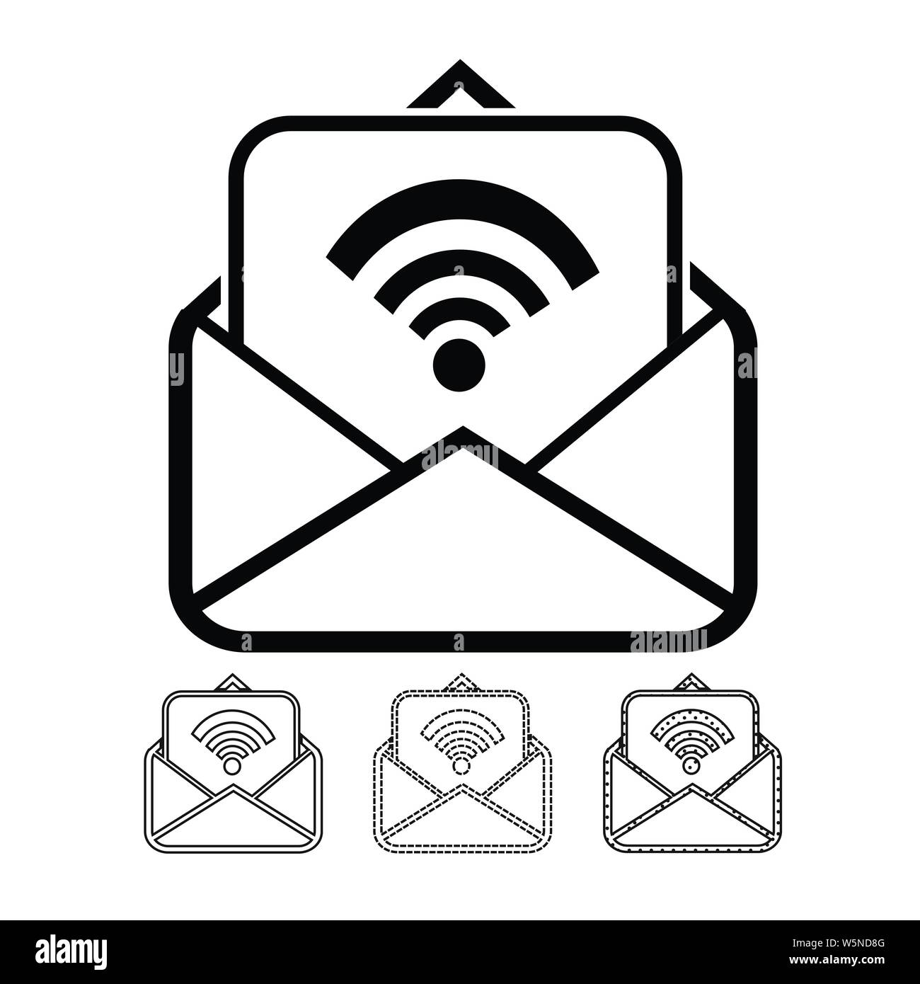 email and mail icon vector Stock Vector Image & Art - Alamy