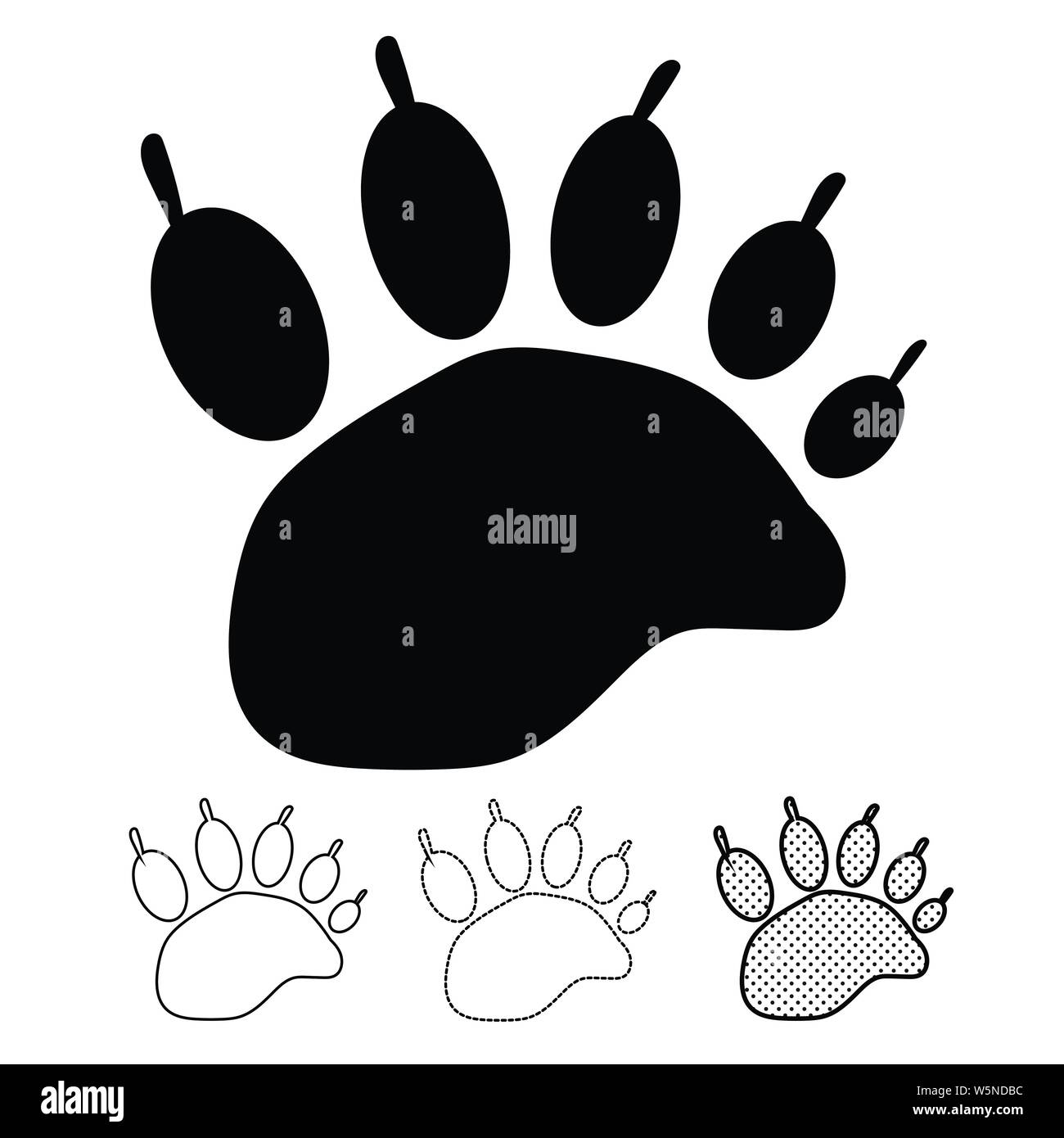 Animal footprint Icon Vector Stock Vector Image & Art - Alamy