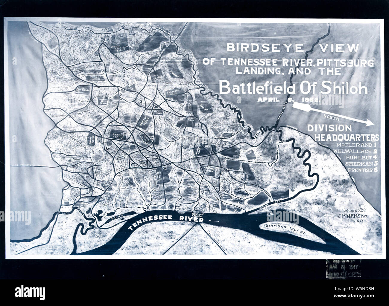 Civil War Battle Map Shiloh