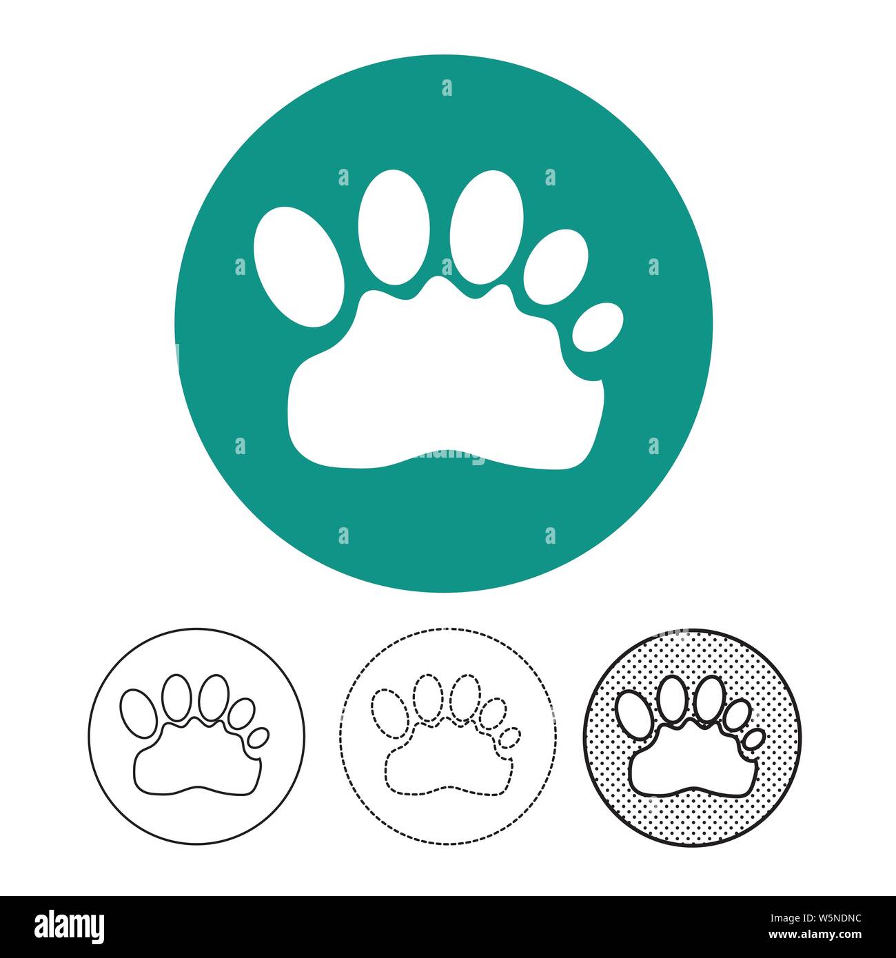 Animal footprint Icon Vector Stock Vector Image & Art - Alamy