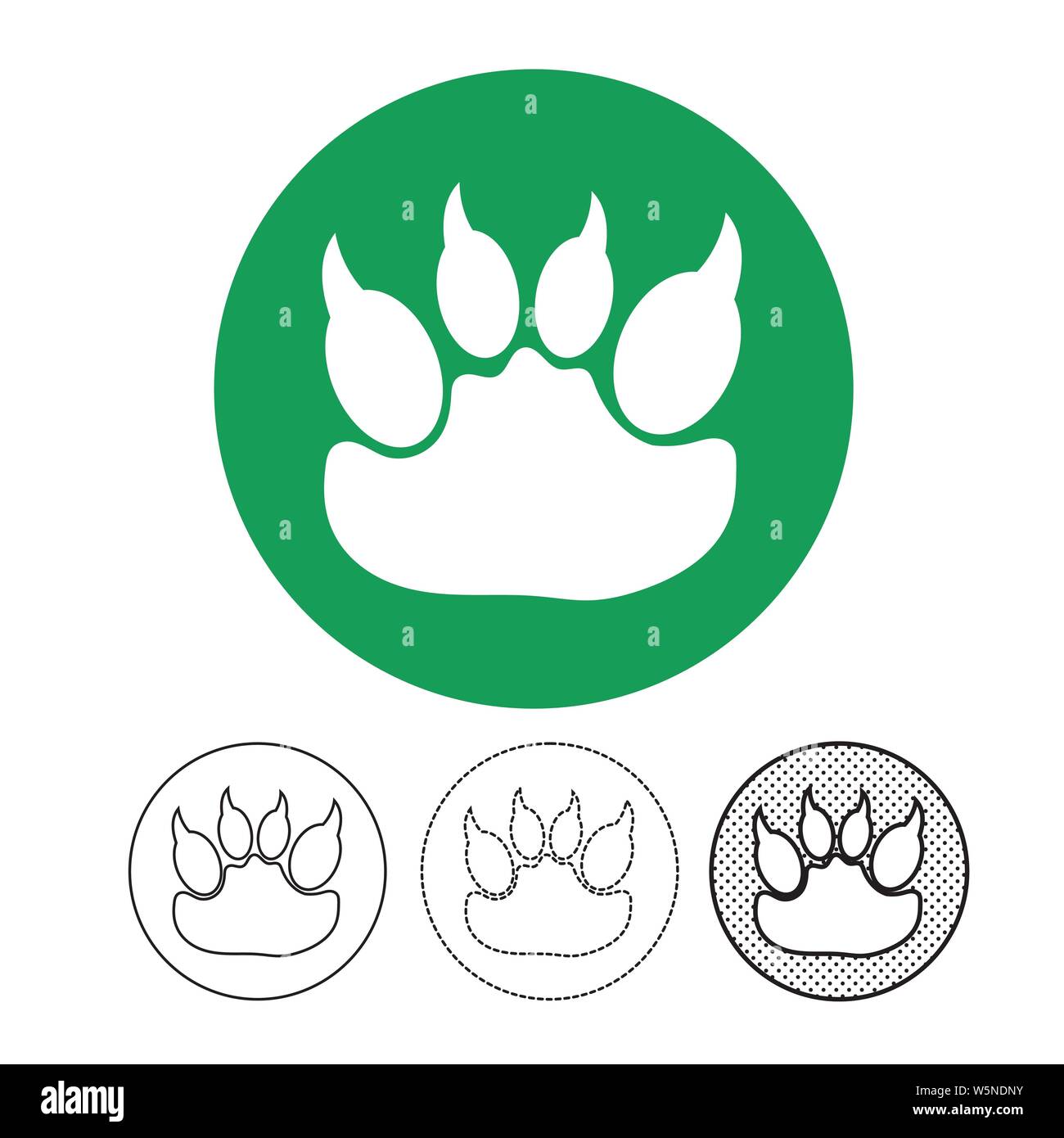 Animal footprint Icon Vector Stock Vector Image & Art - Alamy