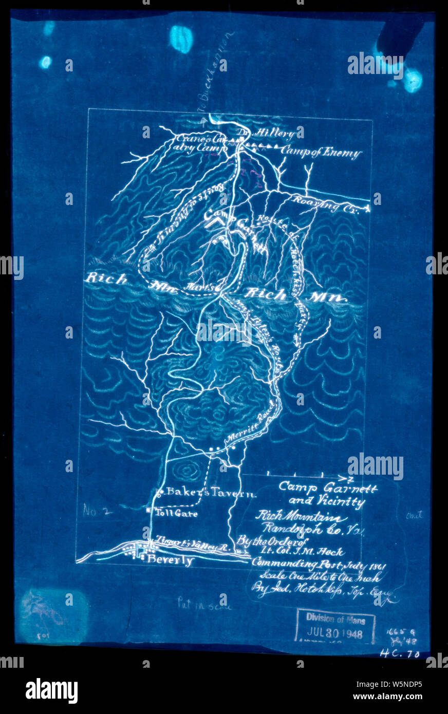 Civil War Maps 0215 Camp Garnett and vicinity Rich Mountain Randolph Co ...