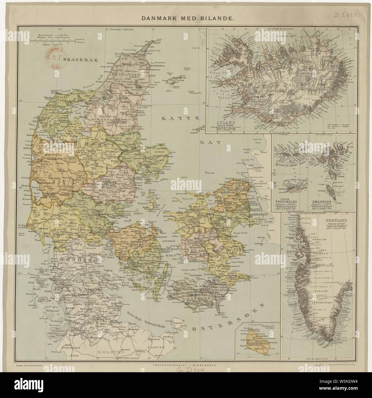 Danmark map hi-res stock photography and images - Alamy