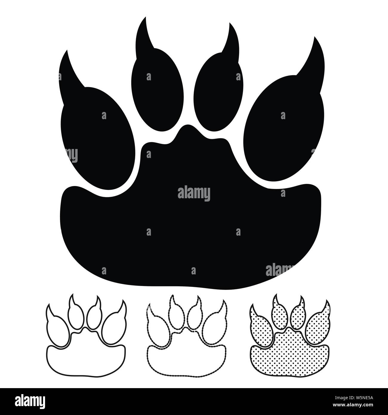 Animal footprint Icon Vector Stock Vector Image & Art - Alamy
