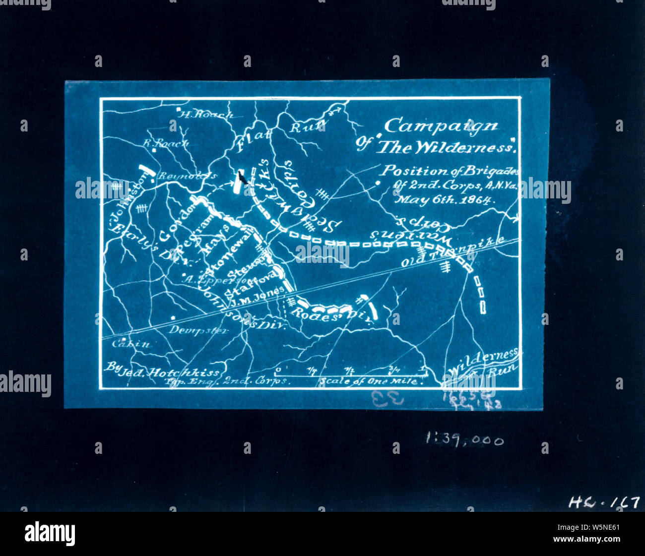 Civil War Maps 0220 Campaign of ''The Wilderness'' position of brigades ...
