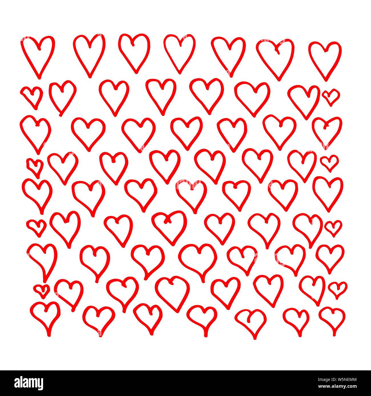 hand draw hearts icon design Stock Vector Image & Art - Alamy