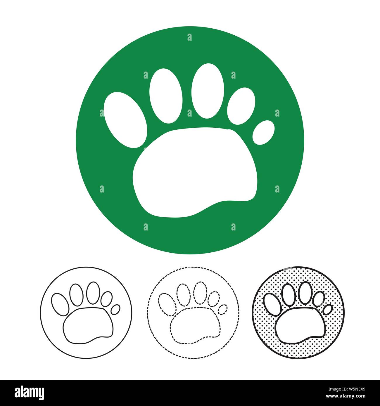 Animal footprint Icon Vector Stock Vector Image & Art - Alamy