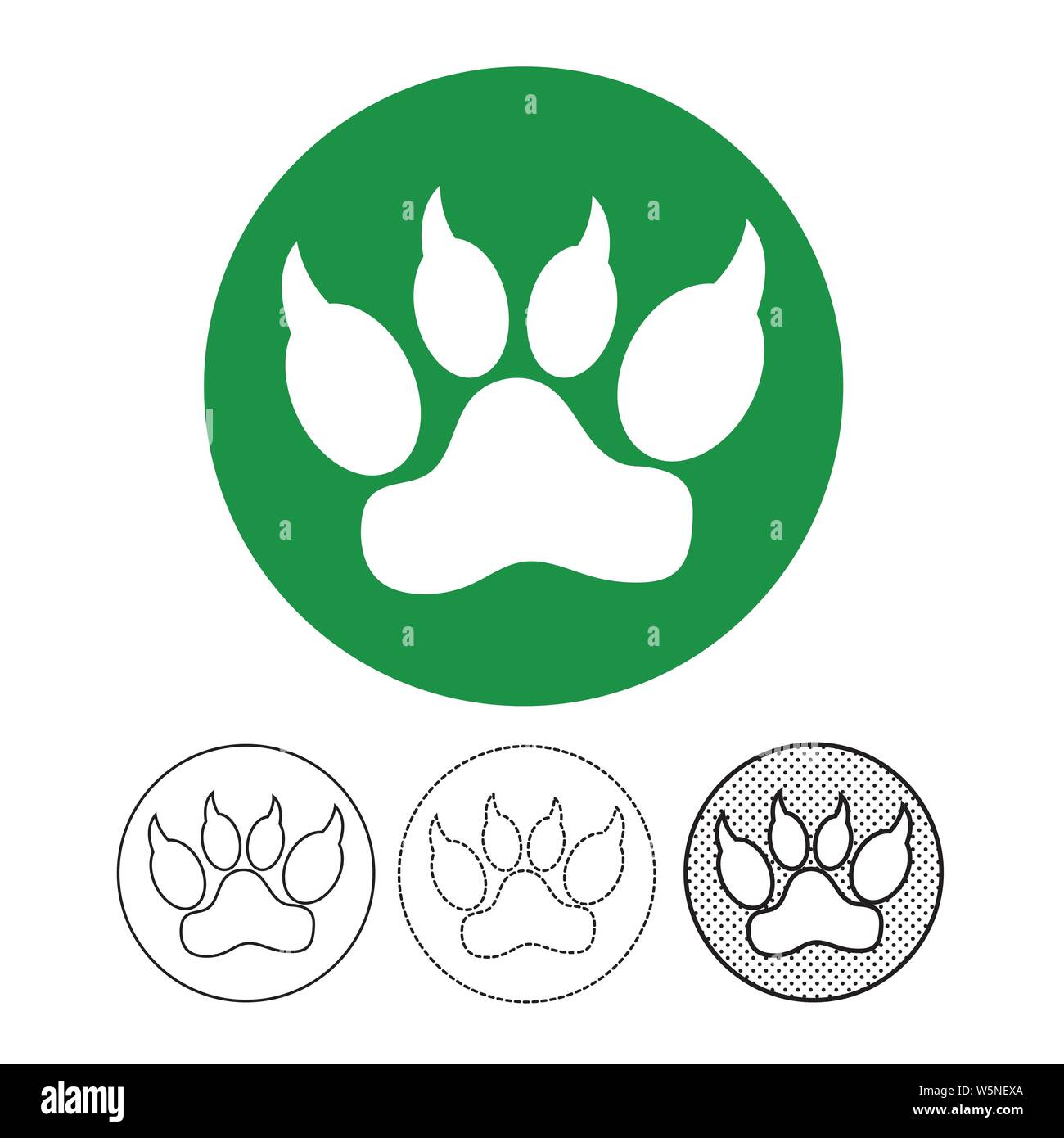 Animal footprint Icon Vector Stock Vector Image & Art - Alamy