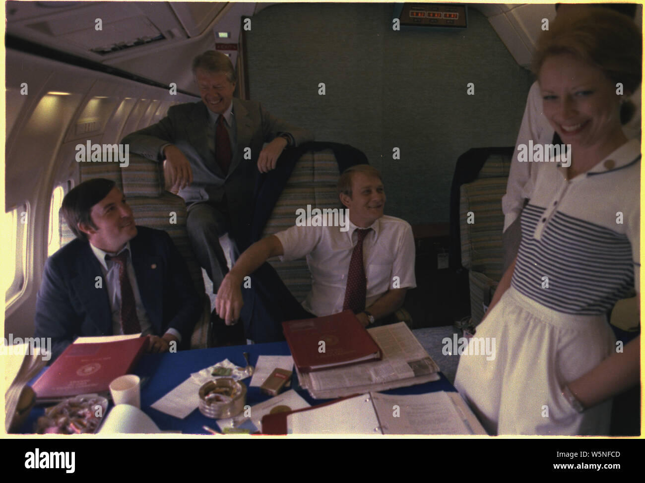 Hamilton Jordan, Jimmy Carter, Jody Powell and Madeline McBean enjoy a ...