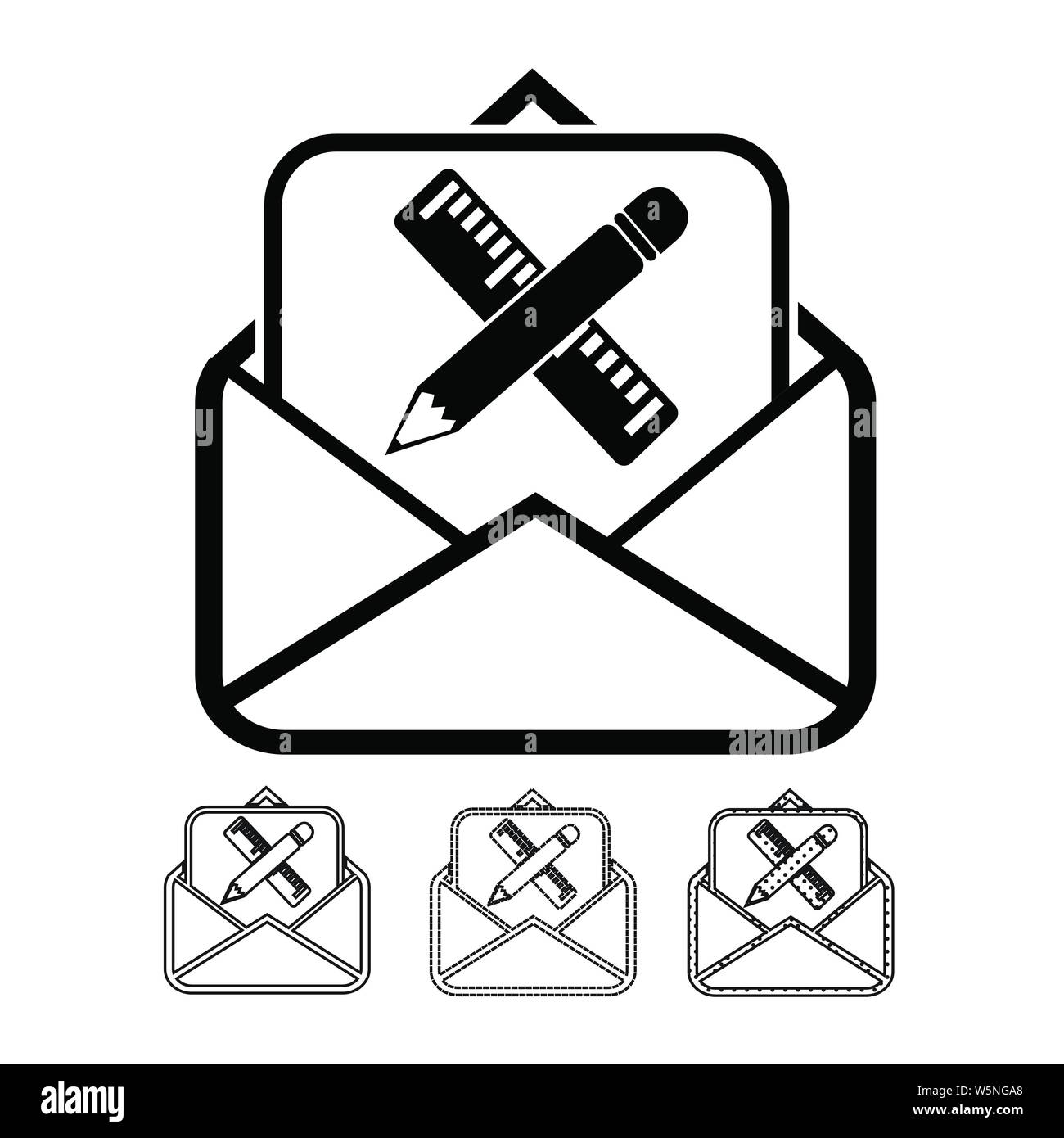 email and mail icon vector Stock Vector Image & Art - Alamy