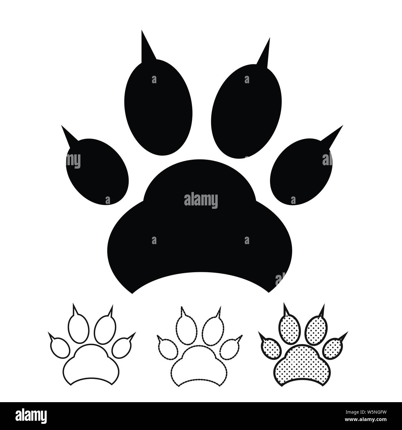 Animal footprint Icon Vector Stock Vector Image & Art - Alamy