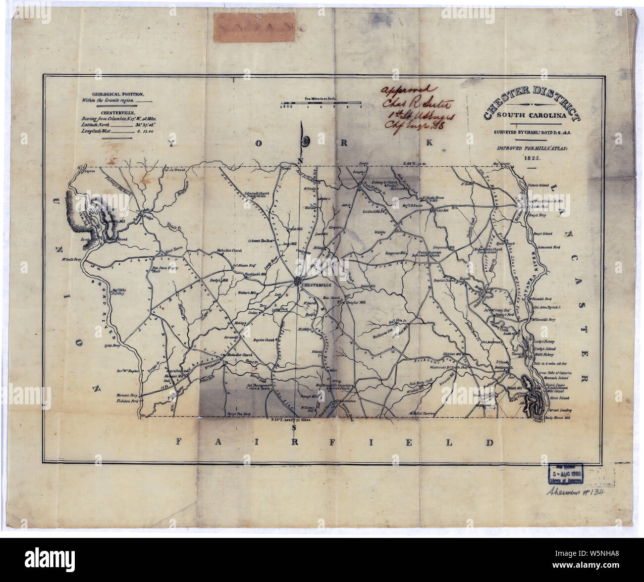 Civil War Maps 0270 Chester District South Carolina Rebuild and Repair ...