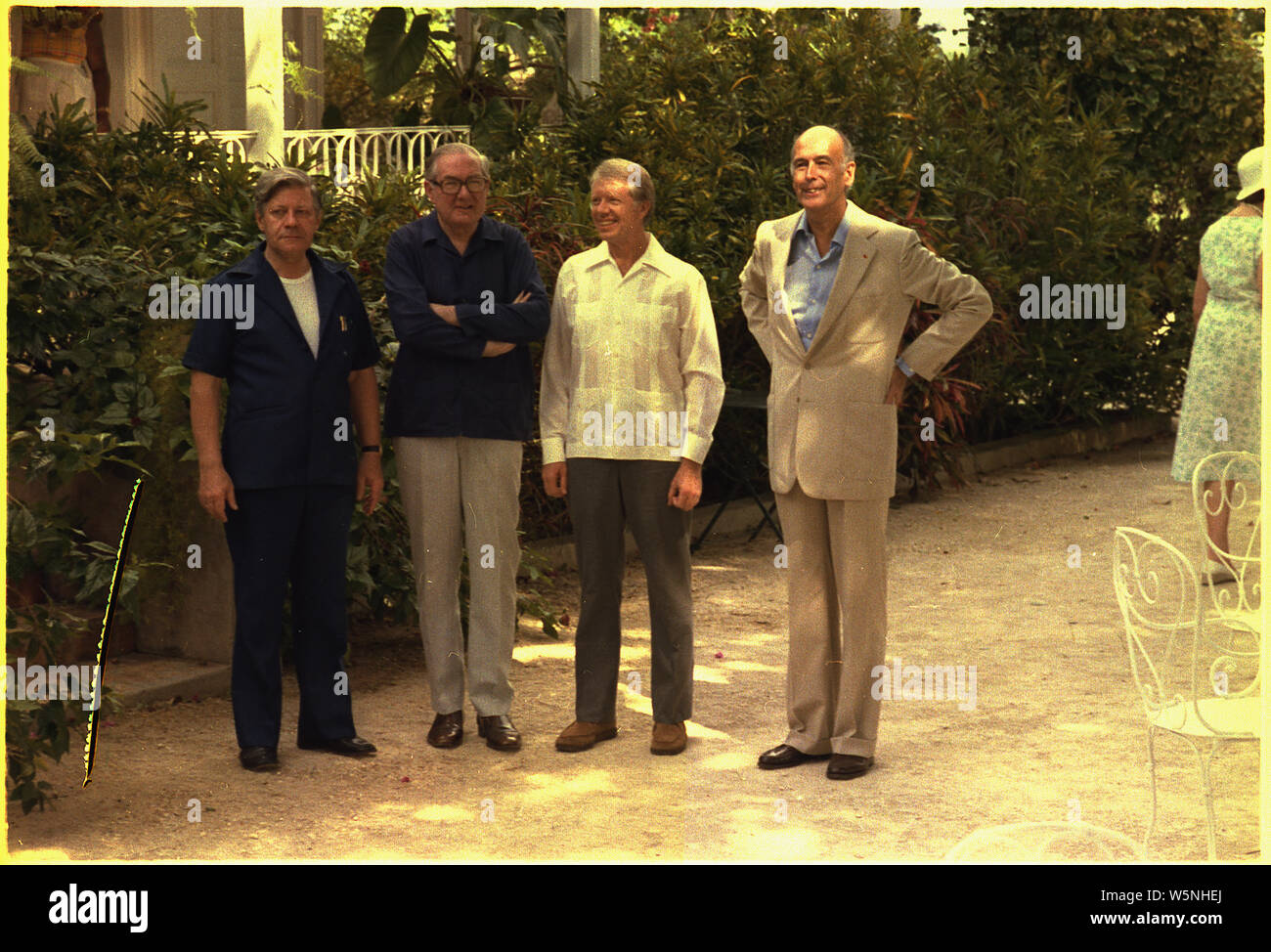 Helmut Schmidt, James Callaghan, Jimmy Carter and Giscard d'Estaing ...