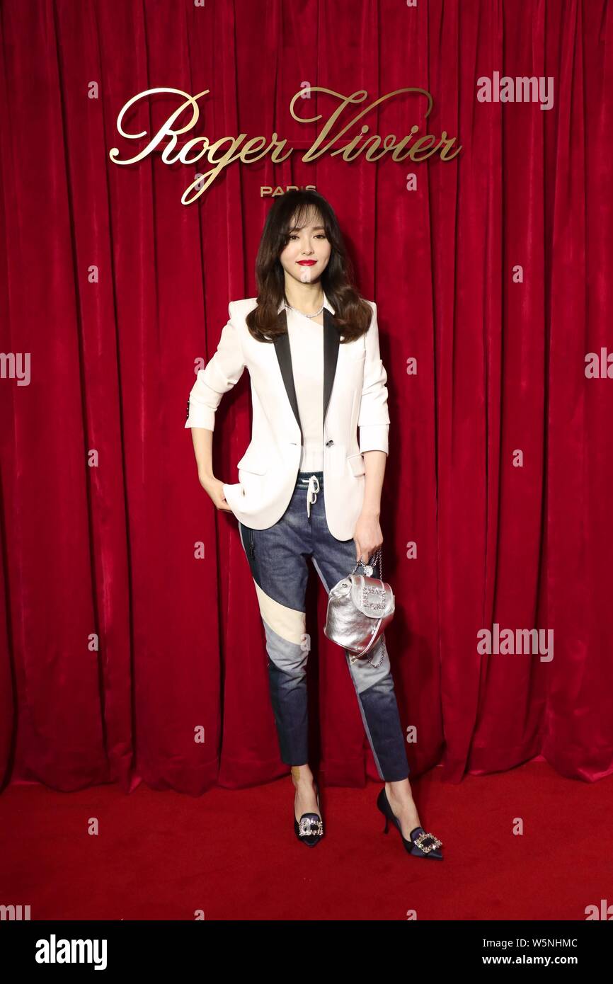 Chinese actress Tiffany Tang or Tang Yan attends the launch of Roger ...