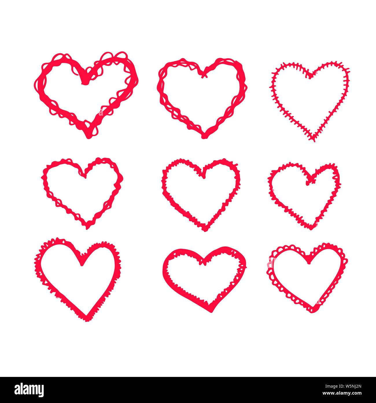 hand draw hearts icon design Stock Vector Image & Art - Alamy