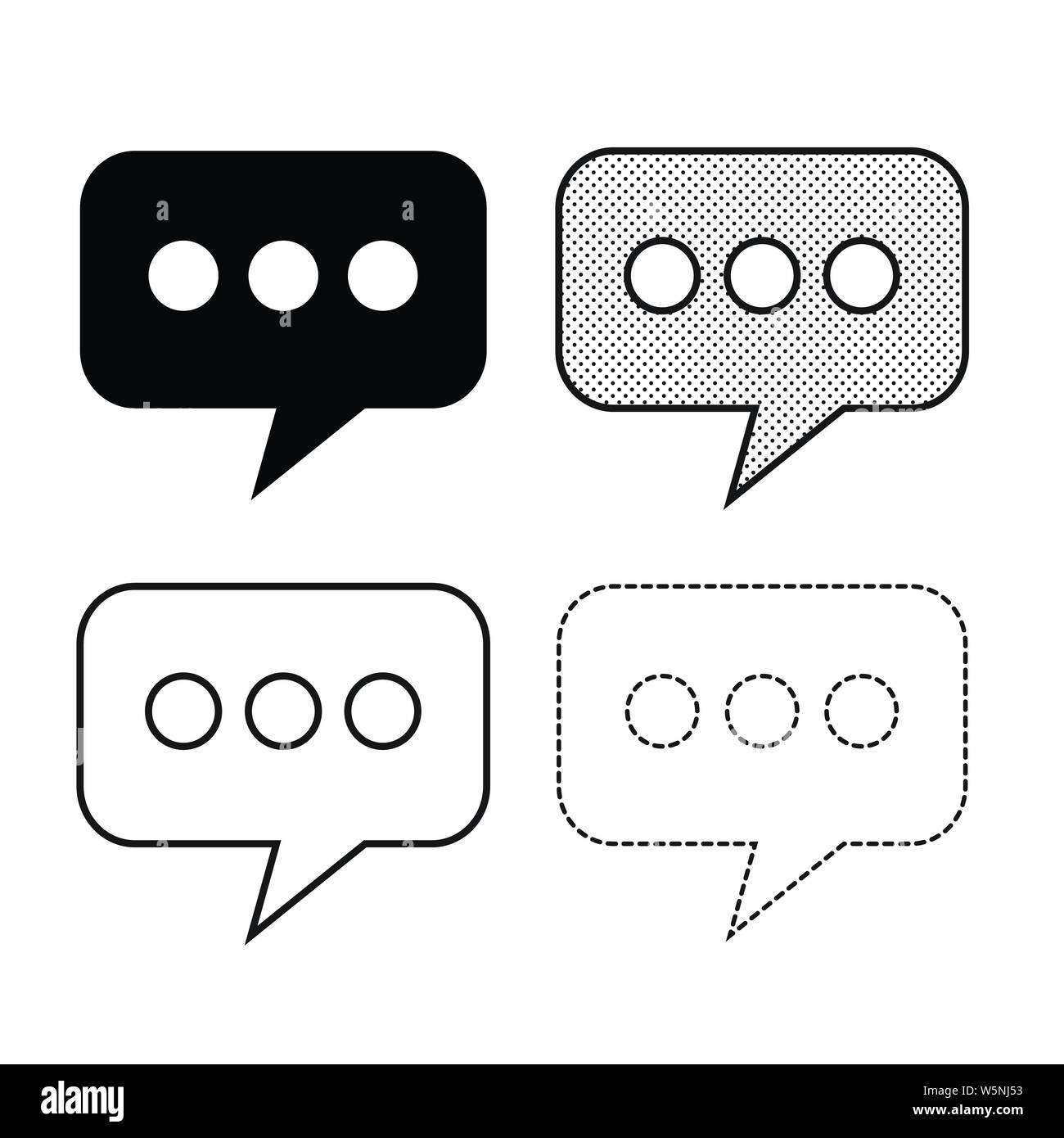Speech bubbles Icon vector Stock Vector Image & Art - Alamy