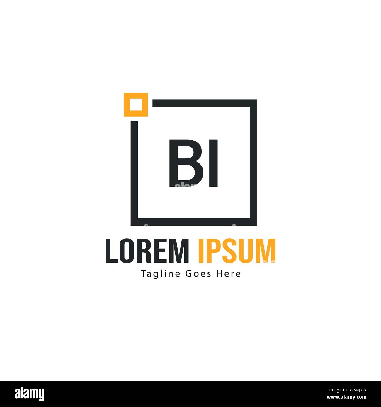 BI Letter Logo Design. Creative Modern BI Letters Icon Illustration ...